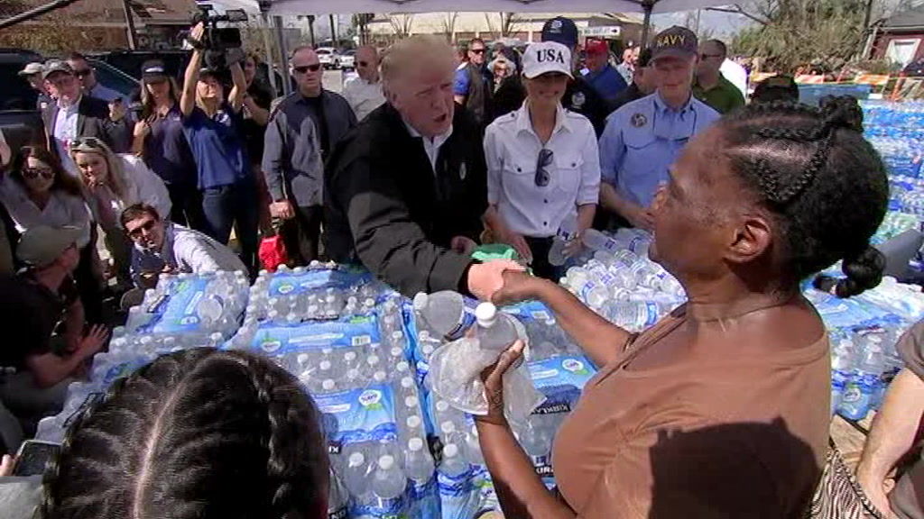 Donald Trump surveys hurricane destruction - ABC News