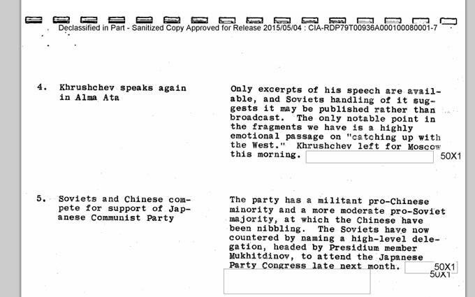 CIA releases 2,500 classified, Cold War-era presidential intelligence ...