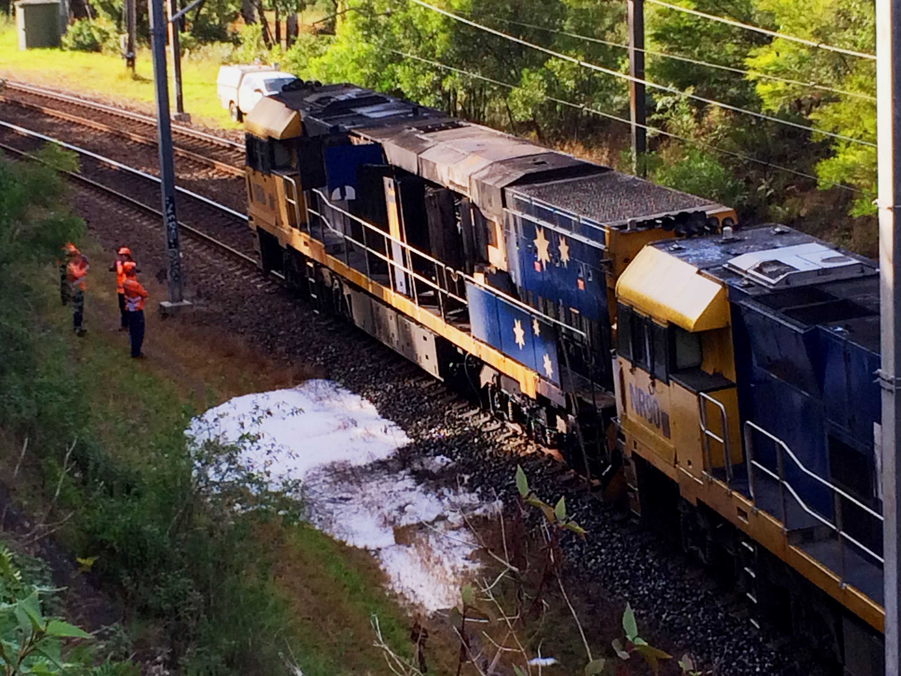 Fire on freight train forces rail passengers to flee - ABC News