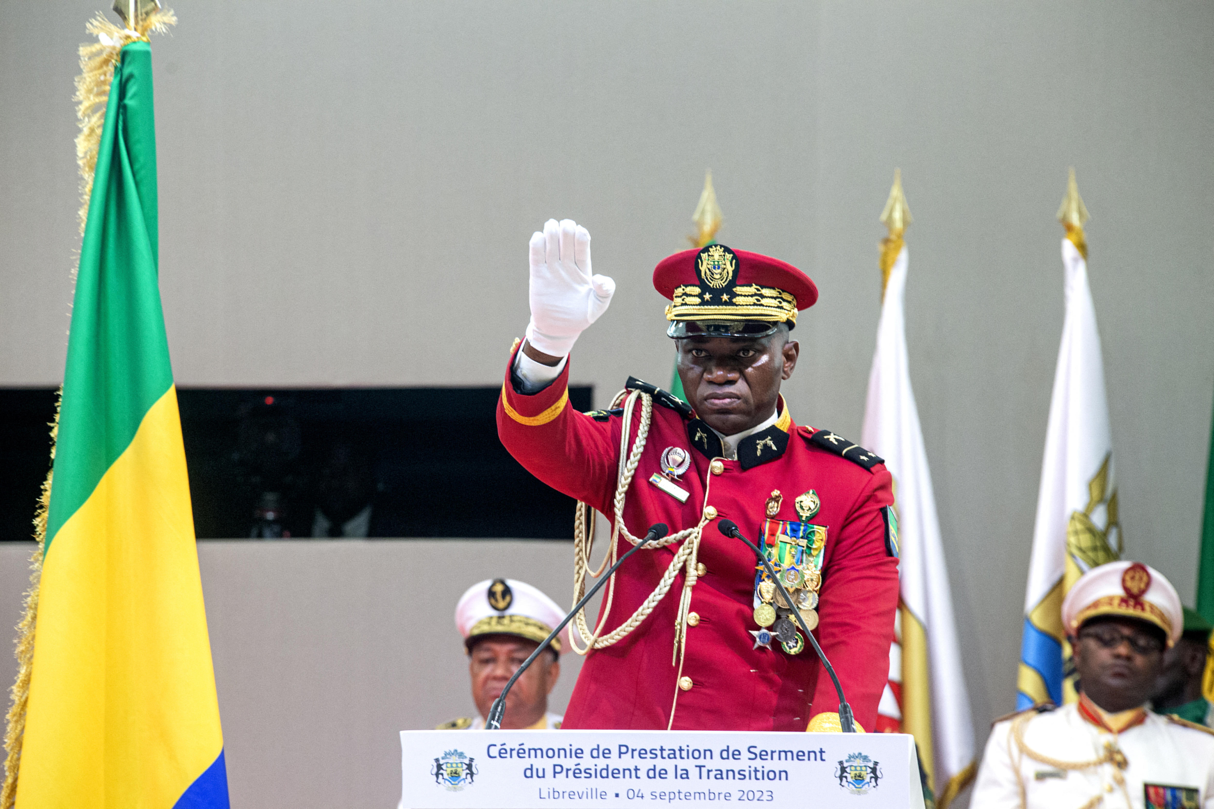 Military coup leader Brice Oligui Nguema sworn in as interim president ...