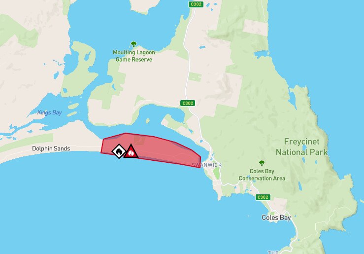 Emergency bushfire warning issued for Dolphin Sands in Tasmania - ABC News