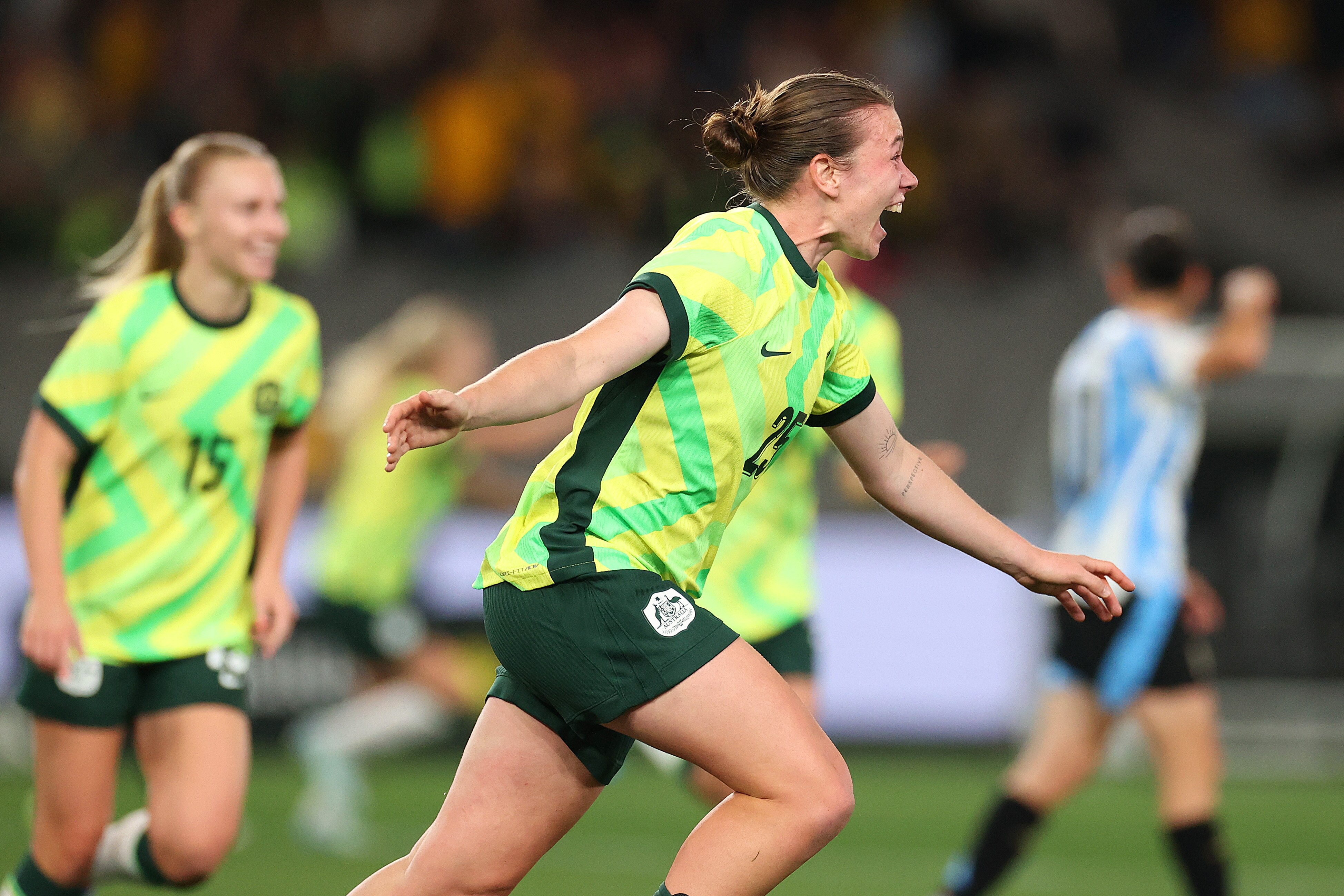 Matildas debutant Johnson scores in 2-0 win over Argentina in Melbourne ...