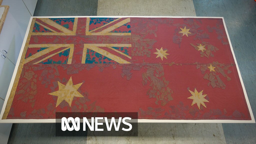 Australia's first flag painstakingly restored - ABC News