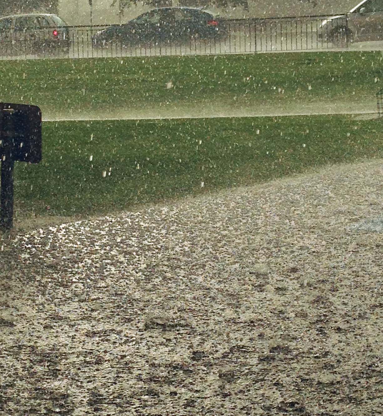 Hail pelts Hobart amid the sunshine during freak storm - ABC News