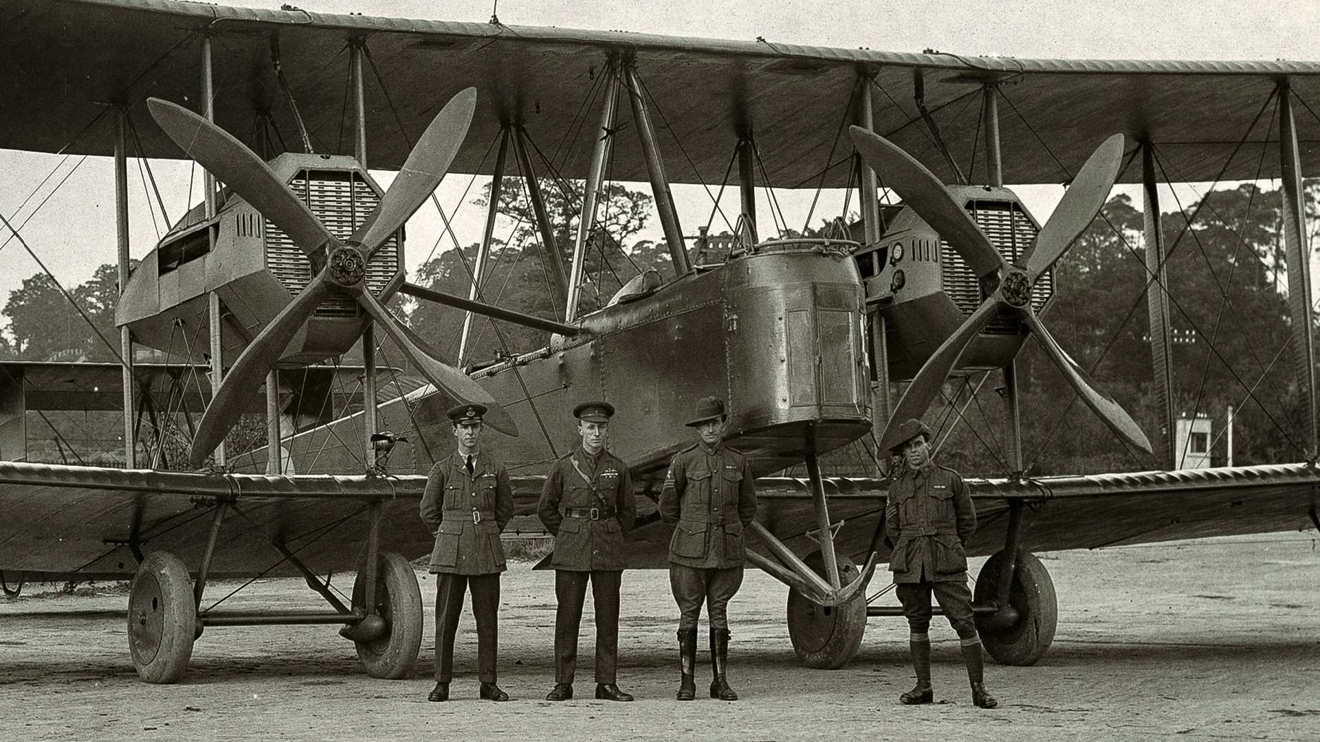 Historic Vickers Vimy plane lands at new home in Adelaide Airport - ABC ...