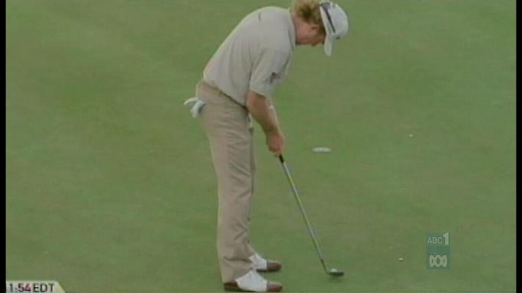 Jimenez breaks putter but takes lead - ABC News