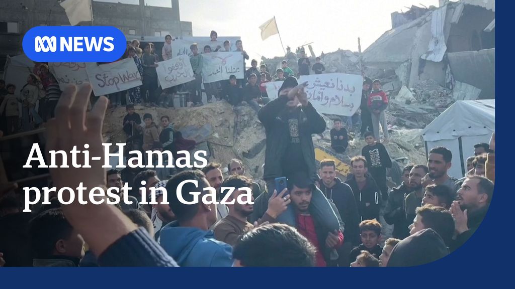 Palestinians stage large-scale protest against Hamas in Gaza - ABC News
