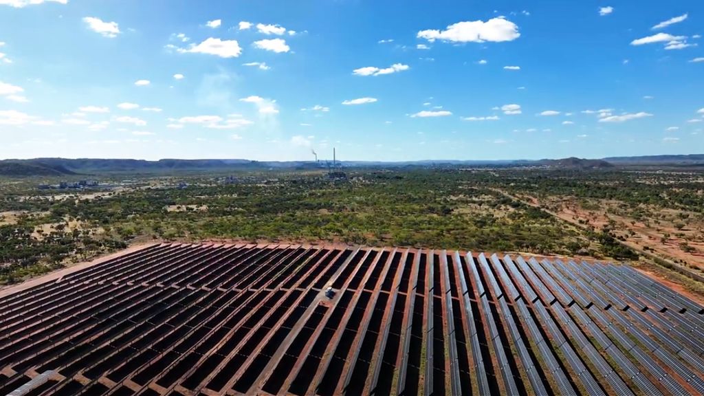 Largest remote grid solar farm switched on - ABC News