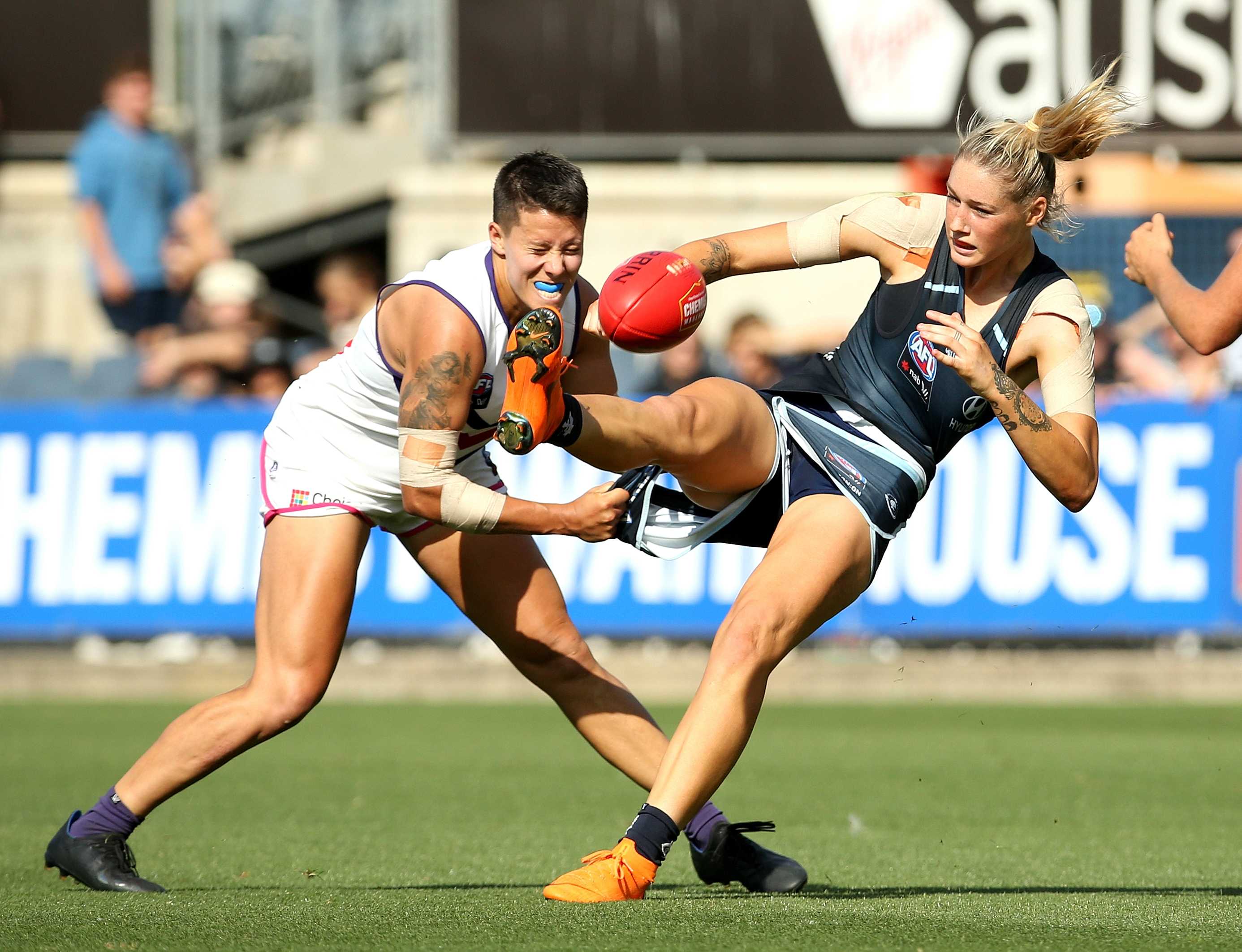 Tayla Harris helps put Carlton into AFLW grand final after week ...