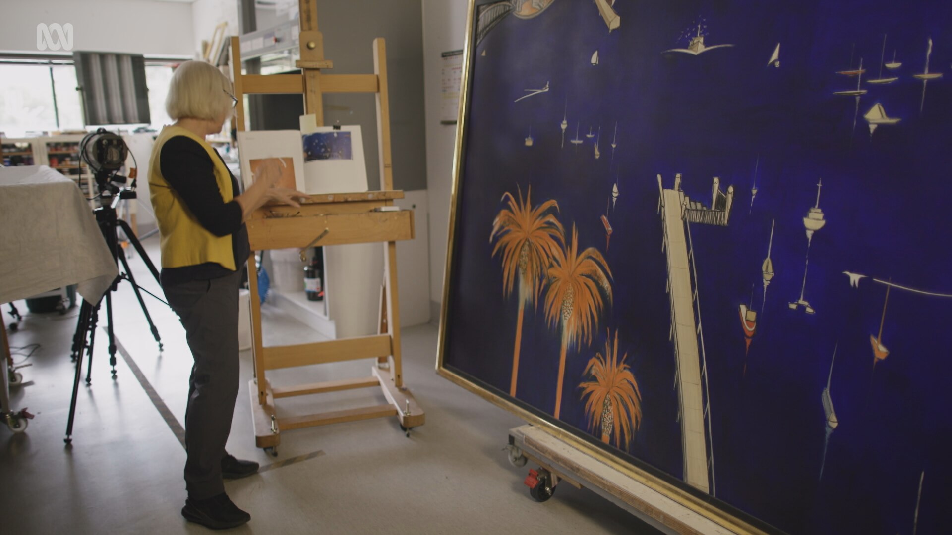 Professor Robyn Sloggett talking about Brett Whiteley's painting style ...