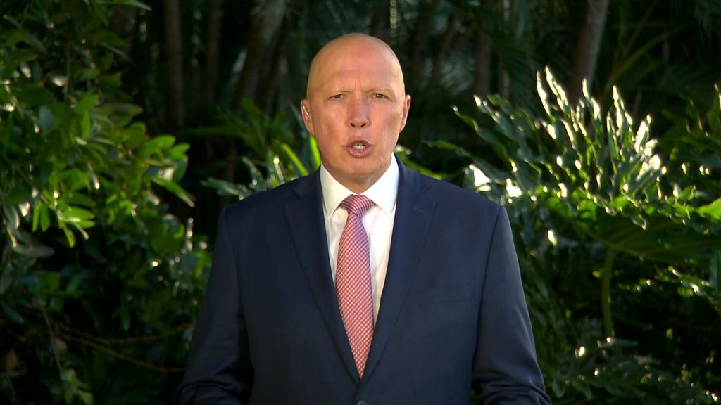 Peter Dutton acknowledges he made 'poor taste' joke…