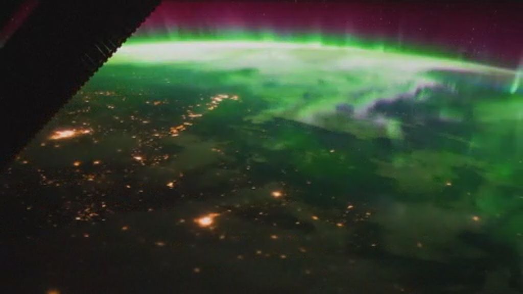 The aurora borealis as seen from the ISS - ABC News