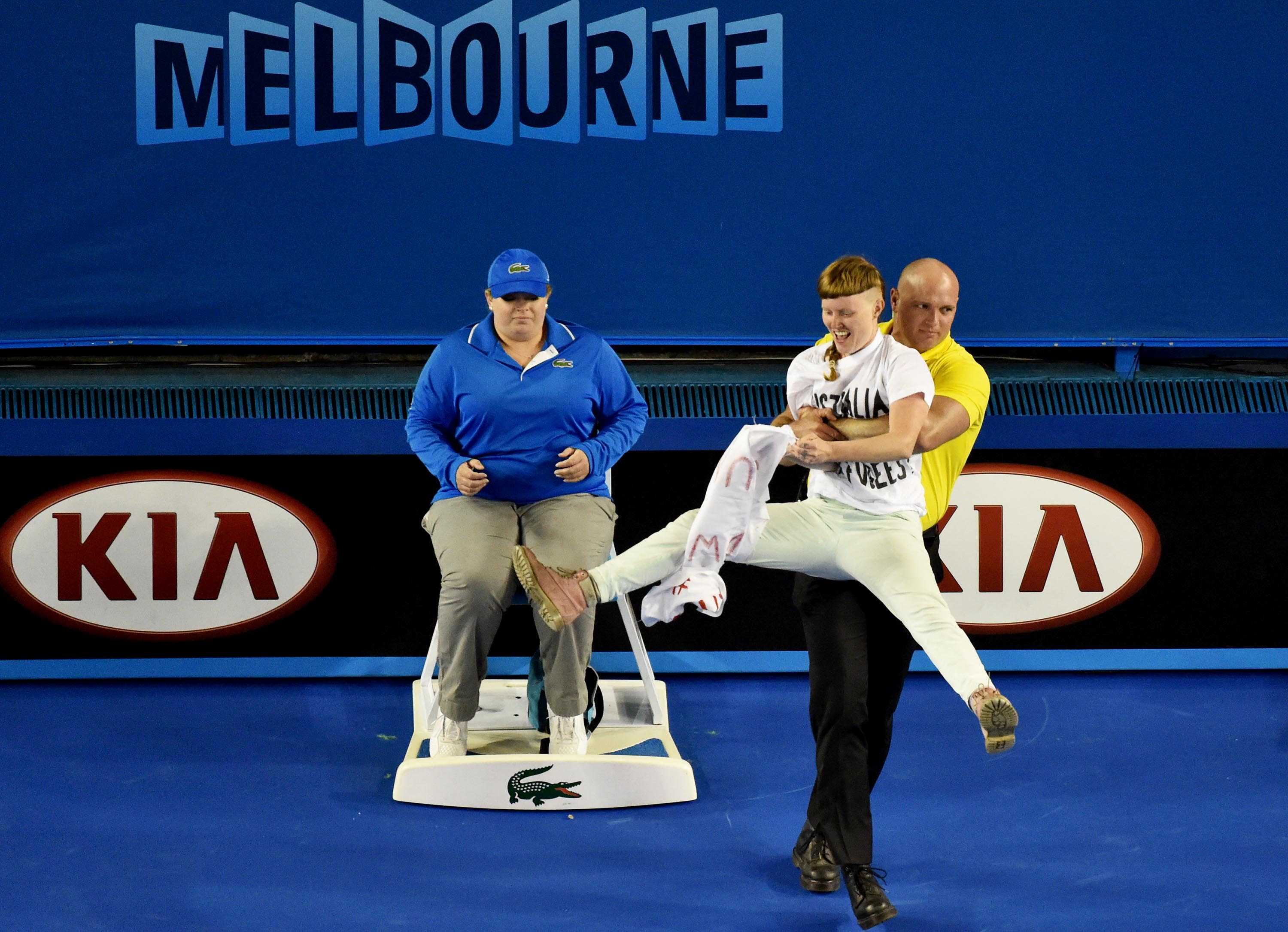 Australian Open: Women expected to be charged over pro-refugee protest ...