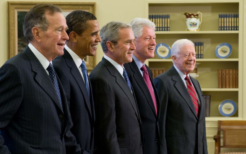 Obama, Bush meet former presidents at White House - ABC News