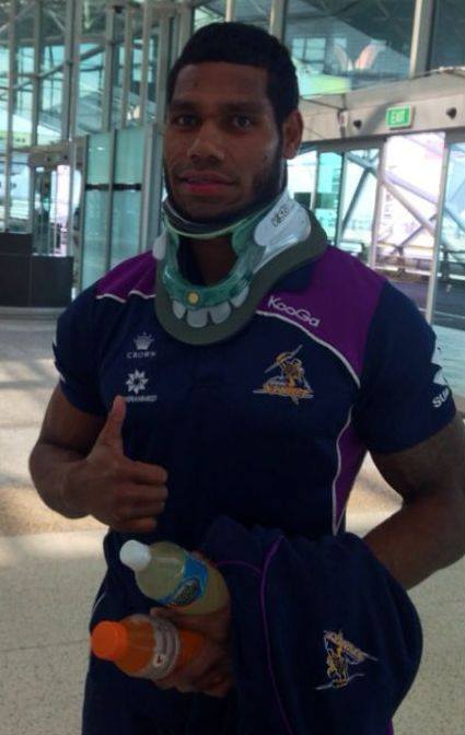 Storm winger Sisa Waqa given initial all-clear after bad landing during ...