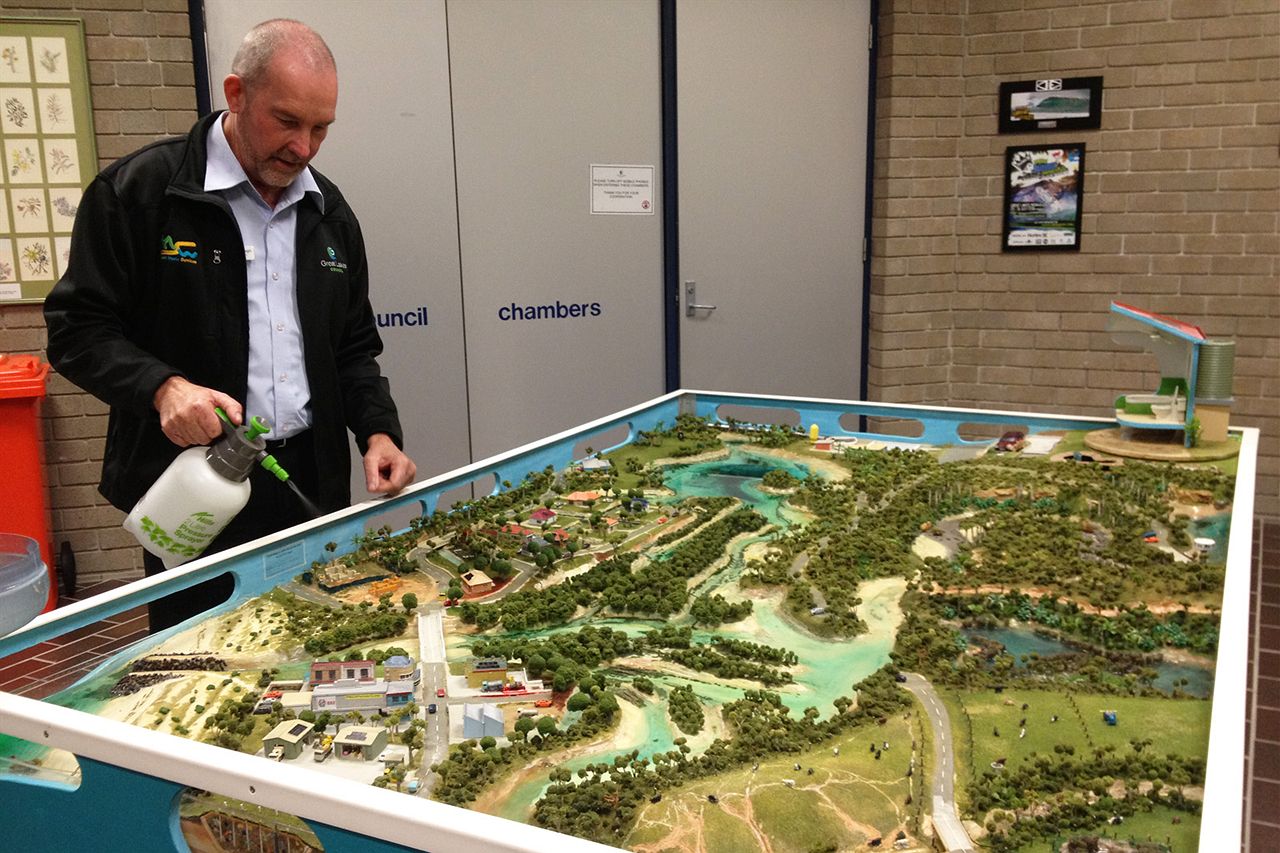 Catchment model fits in a trailer - ABC News