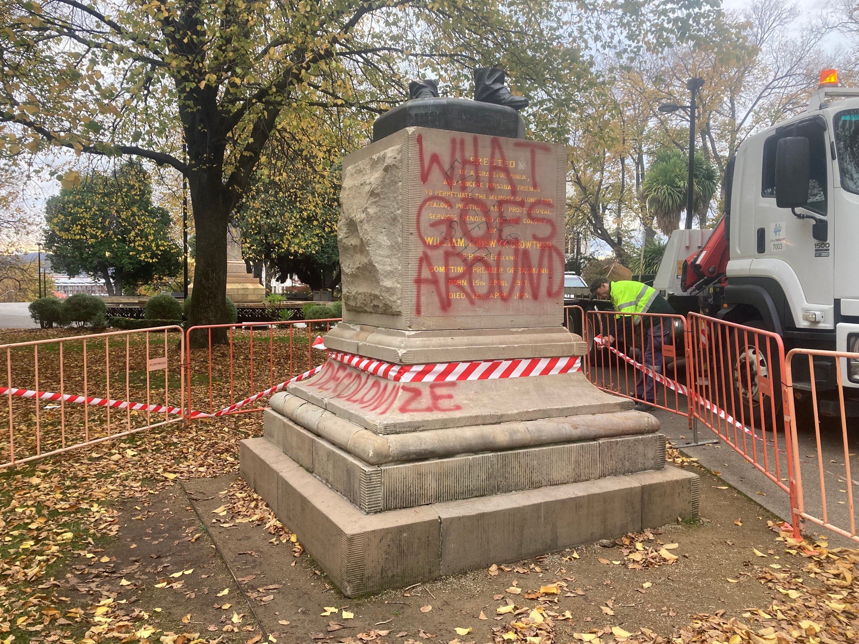 Nala Mansell from the Tasmanian Aboriginal Centre on the vandalism to ...