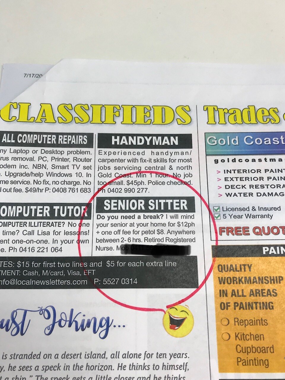'Senior Sitter' ad sparks call for better vetting of aged care workers ...