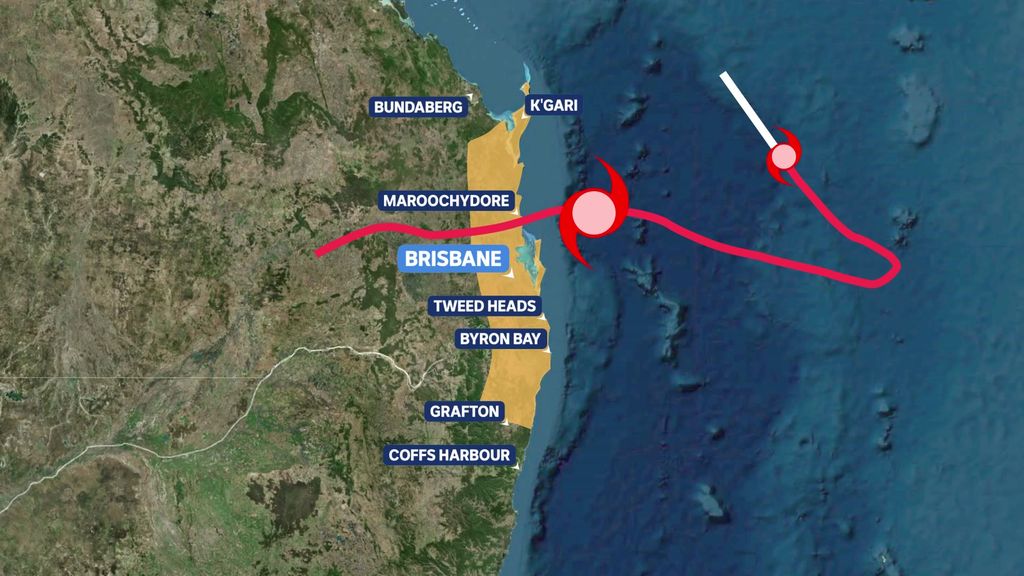 Cyclone Alfred track map - ABC News
