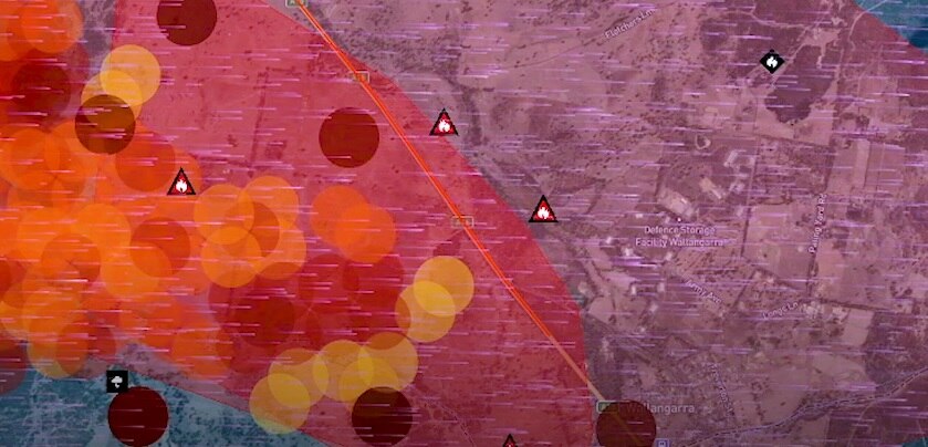 Wallangarra bushfire satellite - ABC News