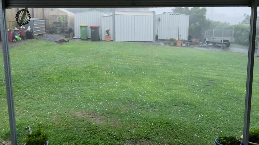 Hail hit the Wide Bay region on Saturday - ABC News