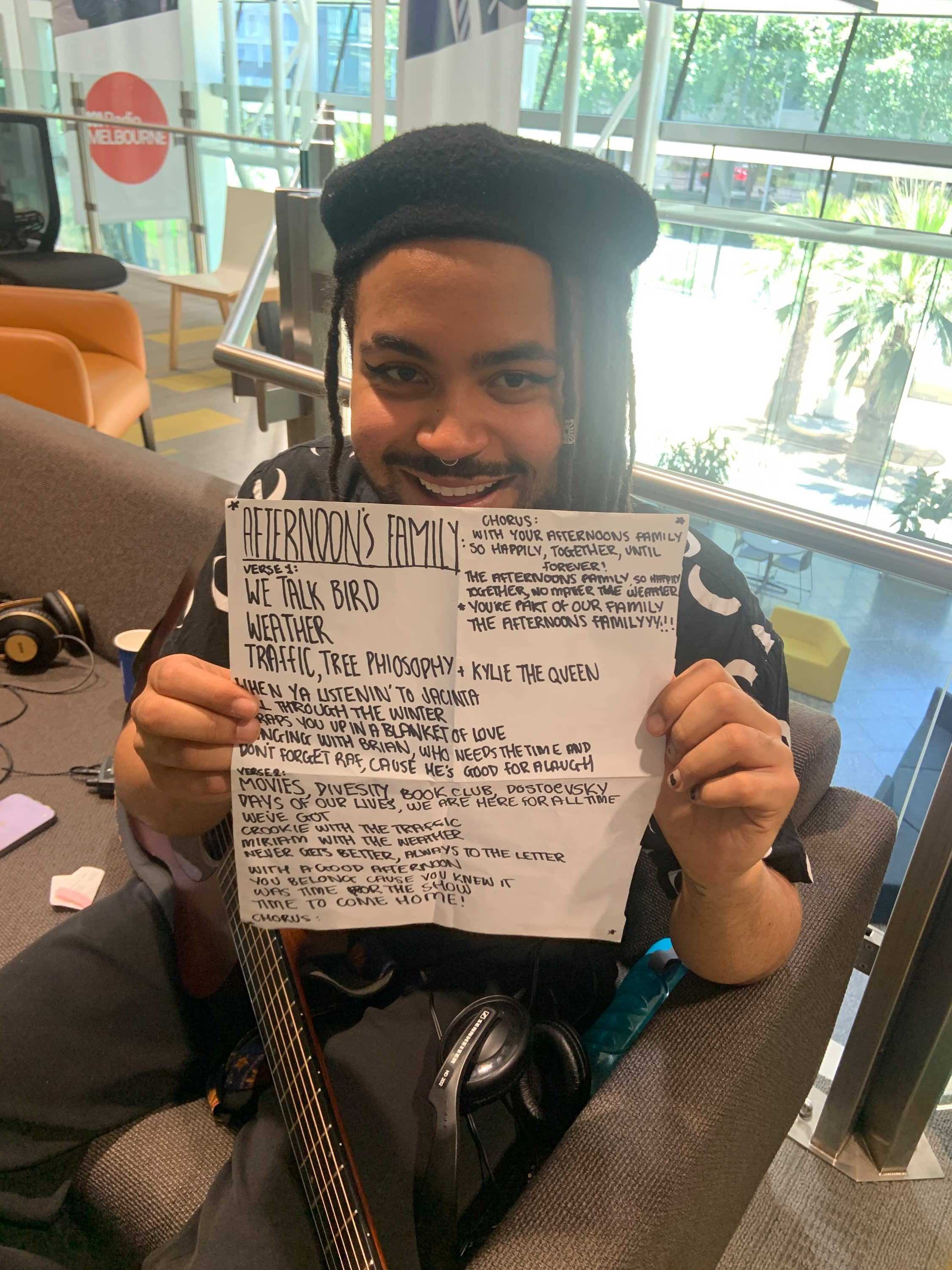 Singer songwriter Ed Moon with a song about Jacinta's Afternoon Show ...