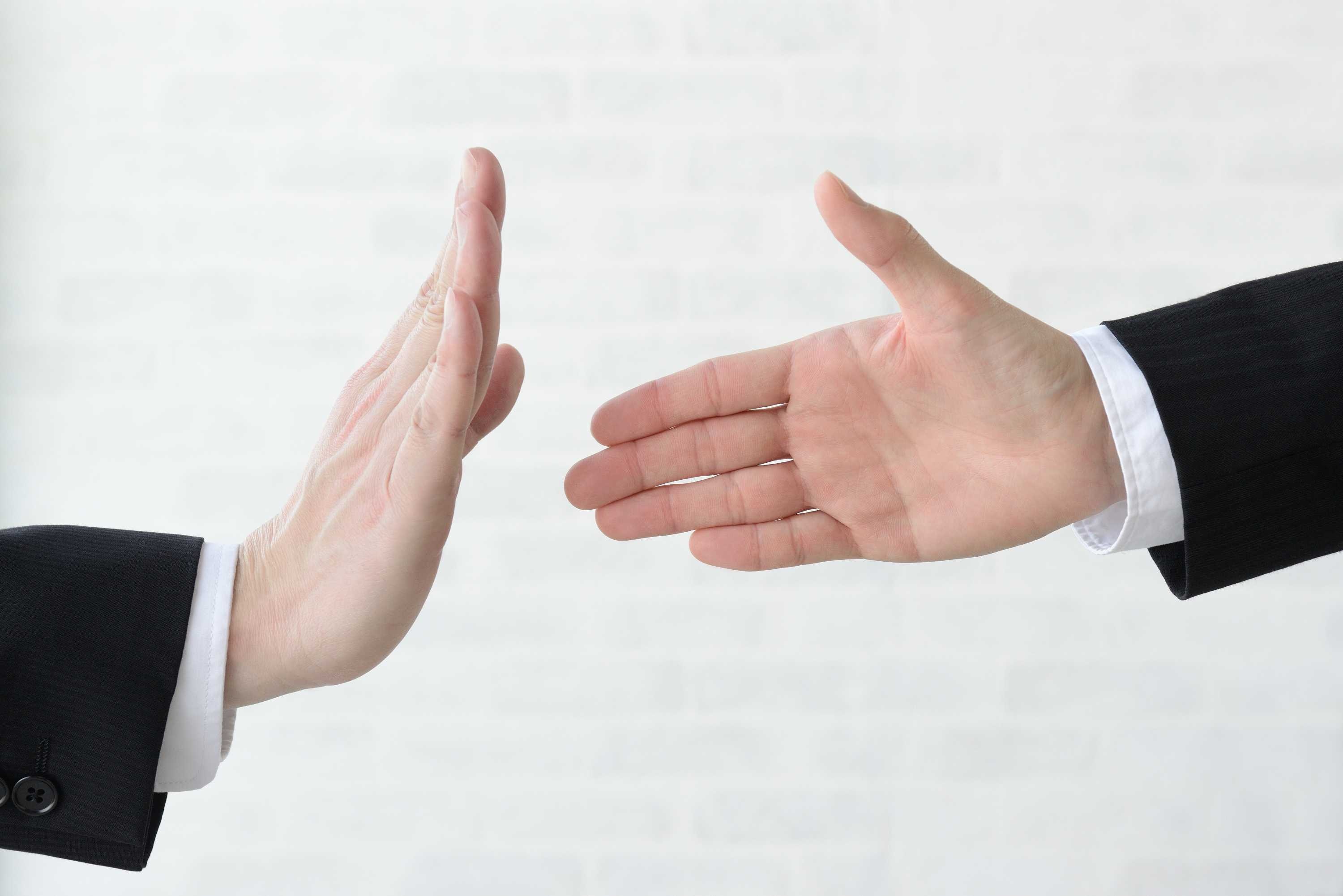 Too Hard Basket: How do I politely refuse to shake someone's hand ...