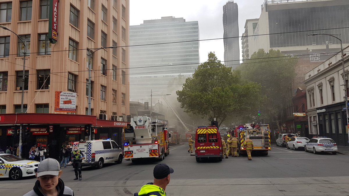 Melbourne CBD fire near corner of Bourke and Russell streets sends ...