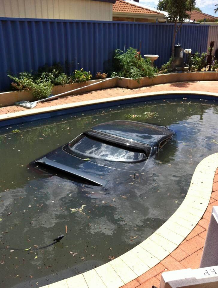 78yo man crashes car into pool - ABC News