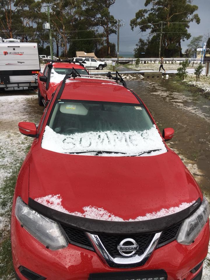 Hail and ice an 'unusual' summer surprise for Tasmanians in January ...