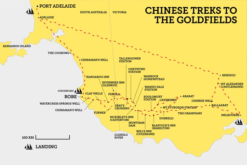 Chinese gold miners' historic 500km trek from Robe to Ballarat in the ... Chinese gold miners' historic 500km trek from Robe to Ballarat in the ...