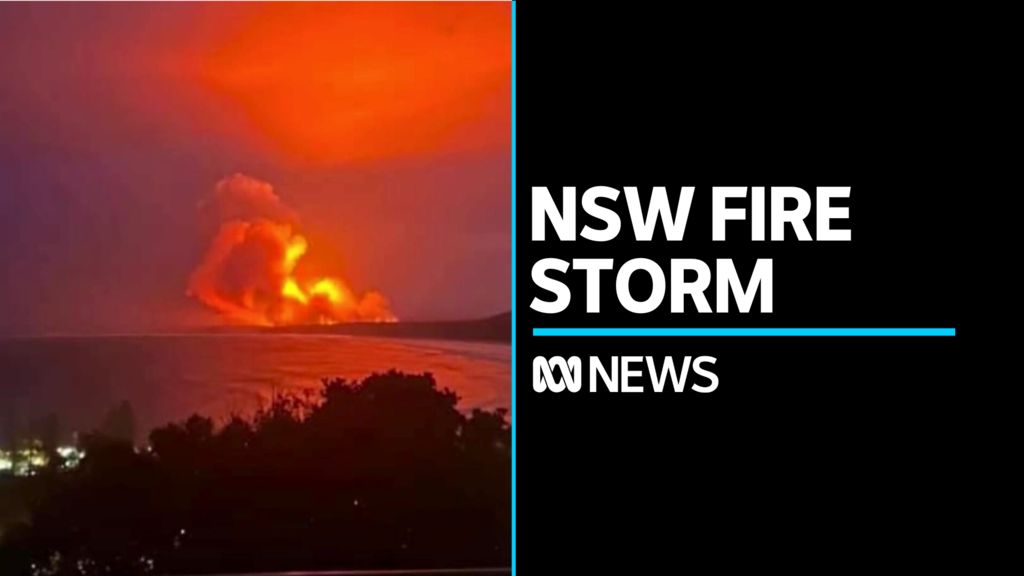 Terrifying fire storm on the NSW north coast now at advice level - ABC News