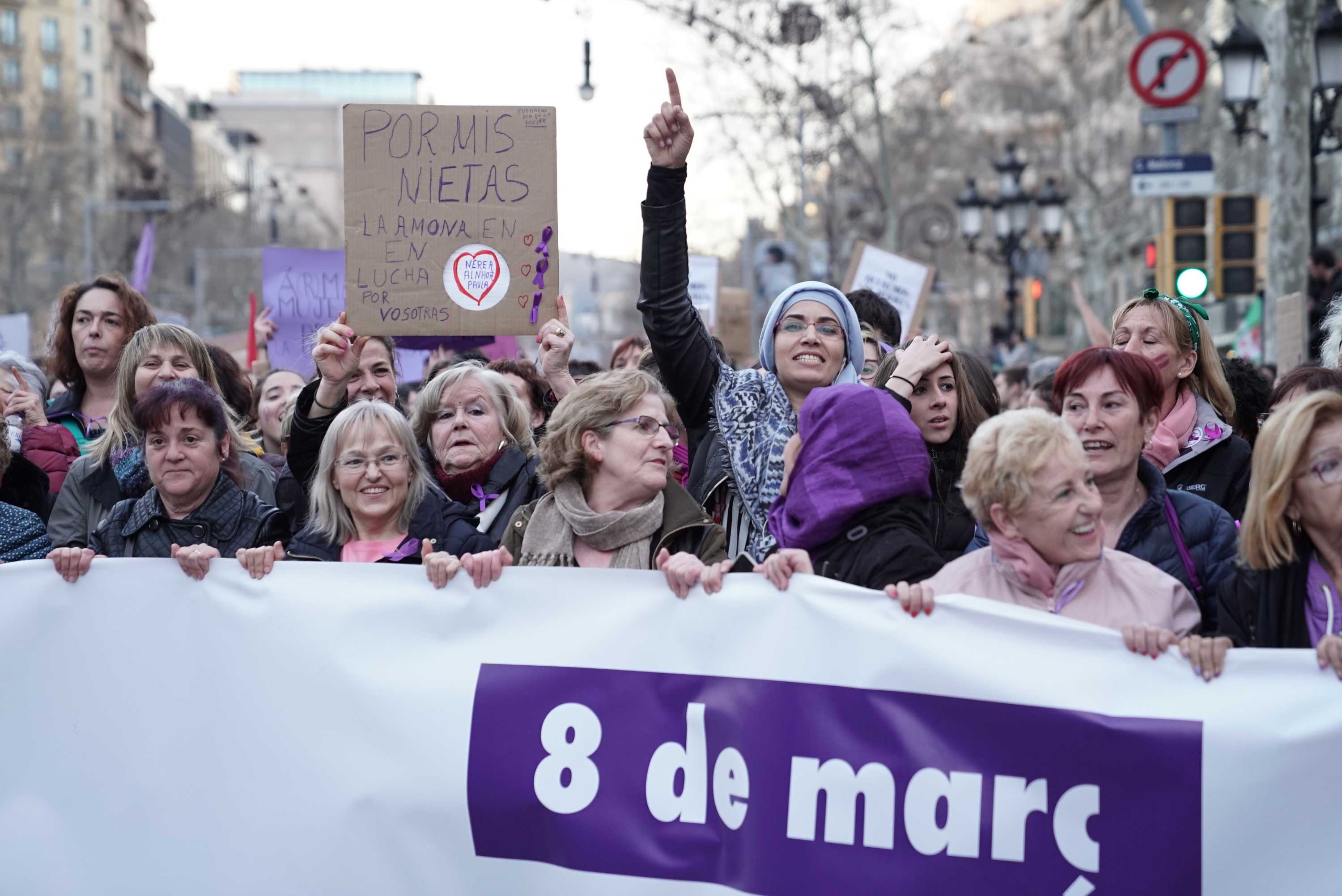 Spanish women strike for International Women's Day - ABC News