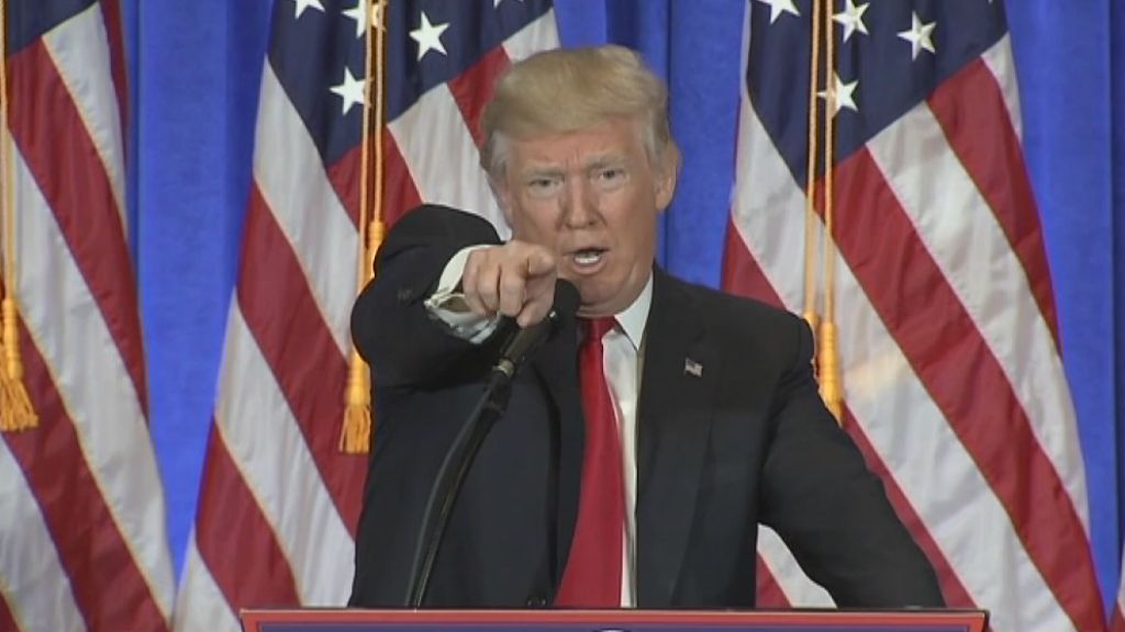 Trump gives dramatic first official press conference as President-elect ...