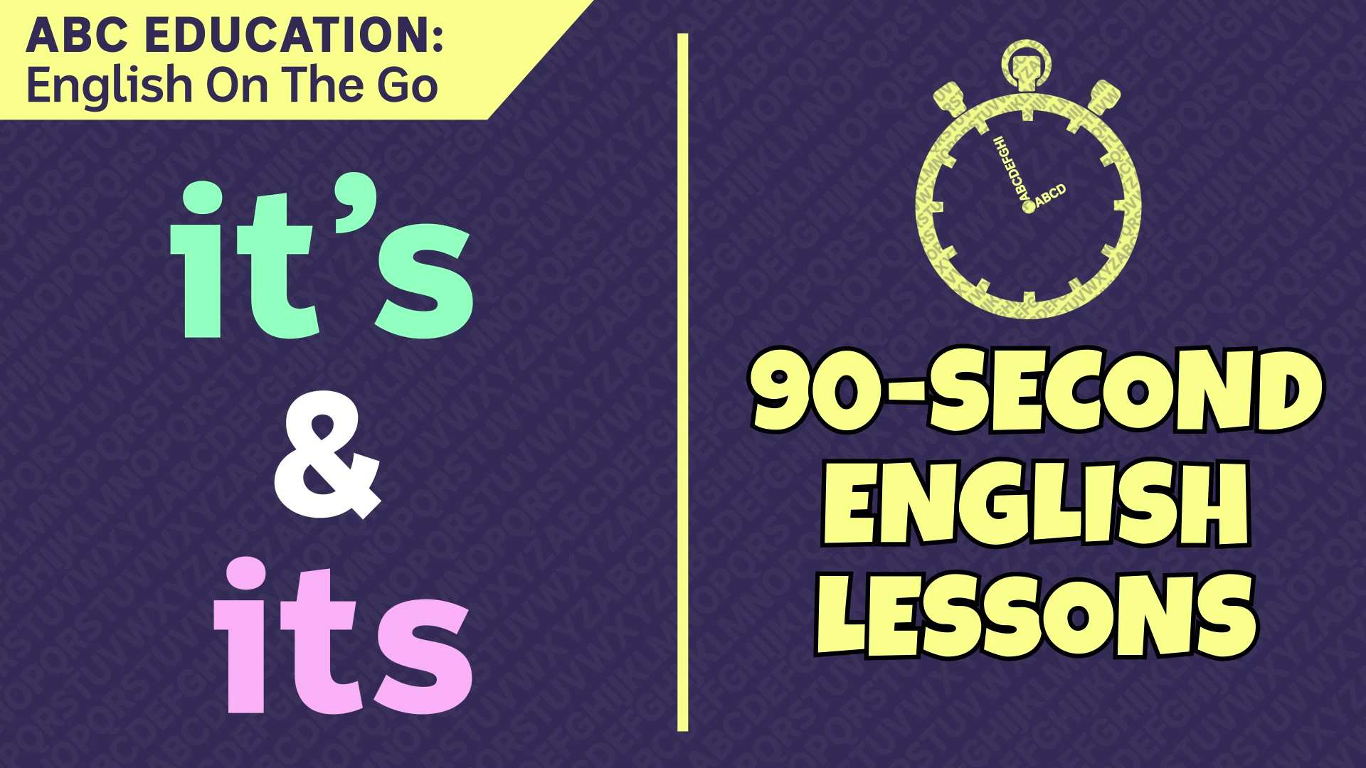 English On The Go: It's or its? - ABC Education