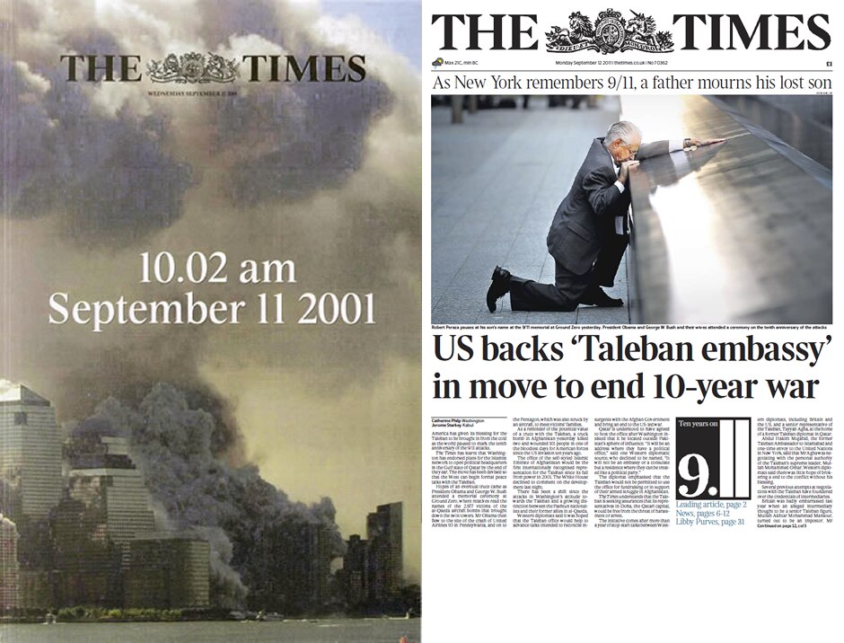 Then and now: September 11 front pages - ABC News