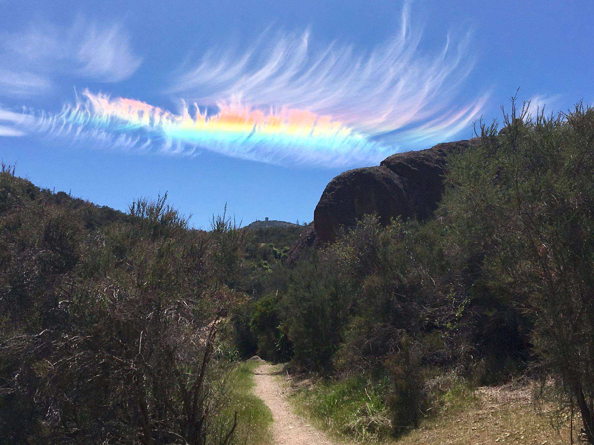 'Fire rainbow' lights up skies over California national park - ABC News