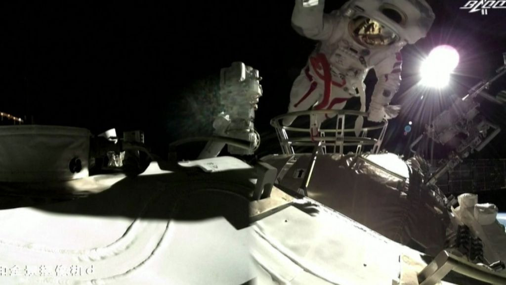 Chinese astronauts embark on spacewalk - ABC News