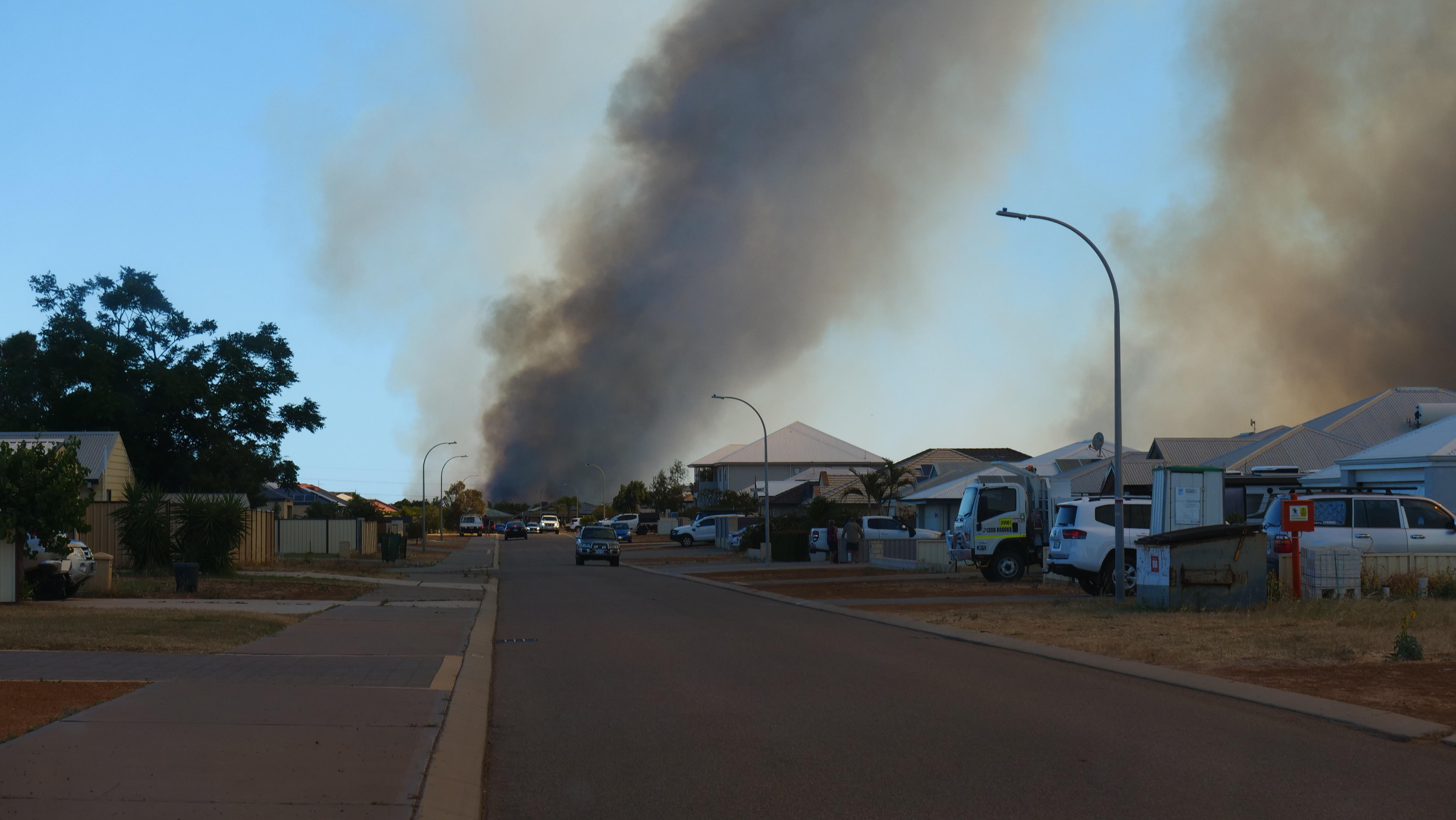 The fire is burning dangerously close to homes in Geraldton. - ABC News