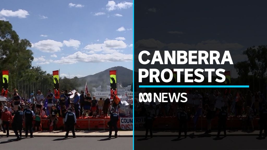 Thousands of COVID-19 protesters descend on Parliament House - ABC News