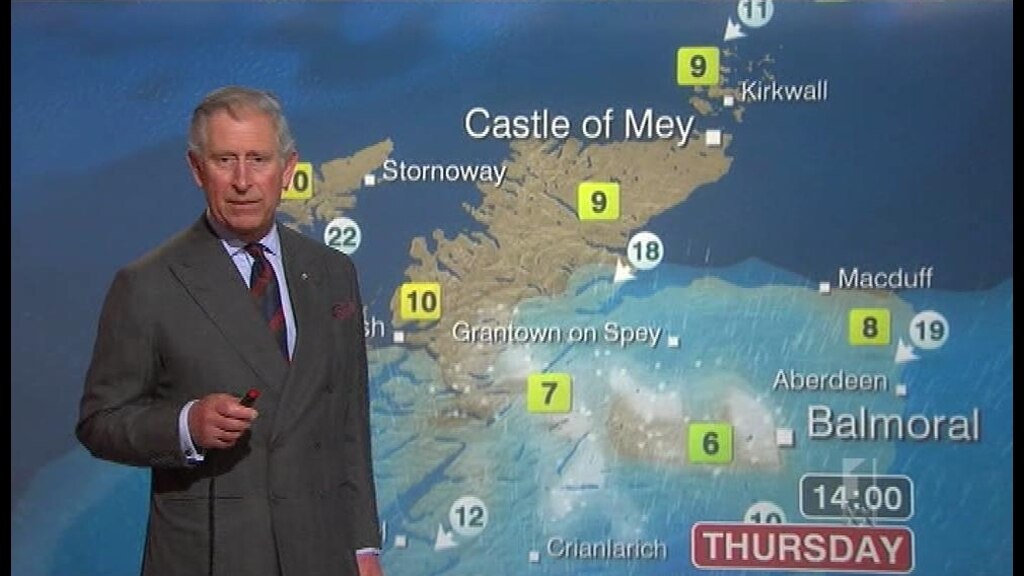 Prince Charles moonlights as weatherman - ABC News