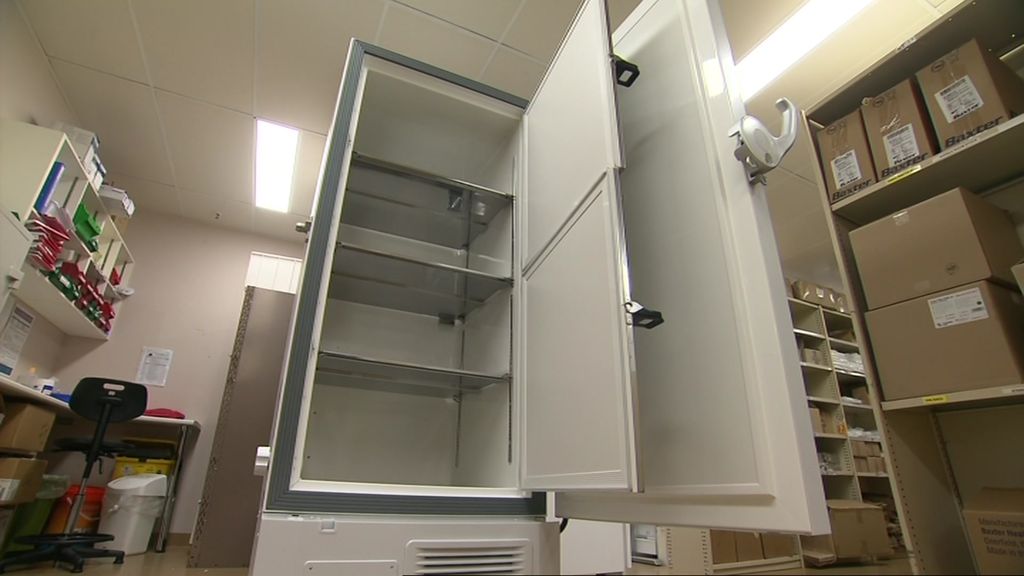 The vaccine storage unit at Monash Health. - ABC News