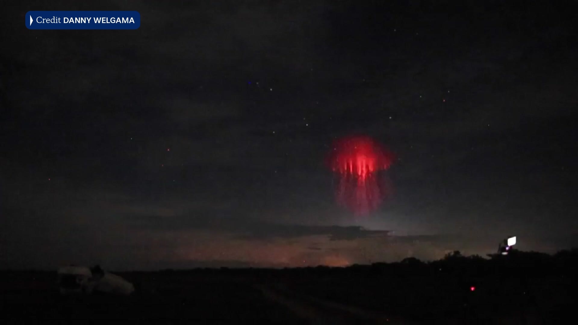 Red sprites erupt in the Kimberley sky. - ABC News