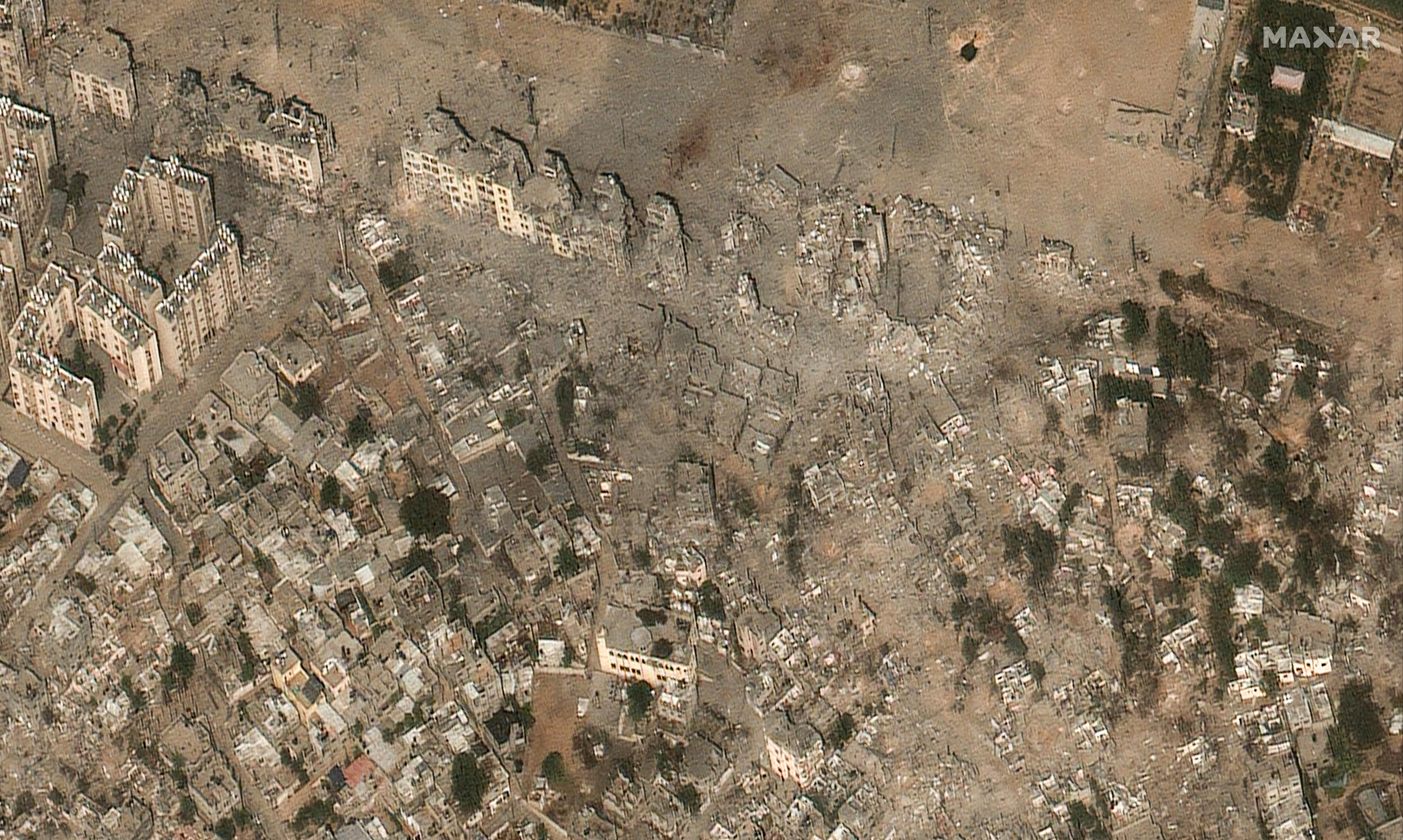 Satellite images show parts of Gaza now a wasteland after weeks of ...