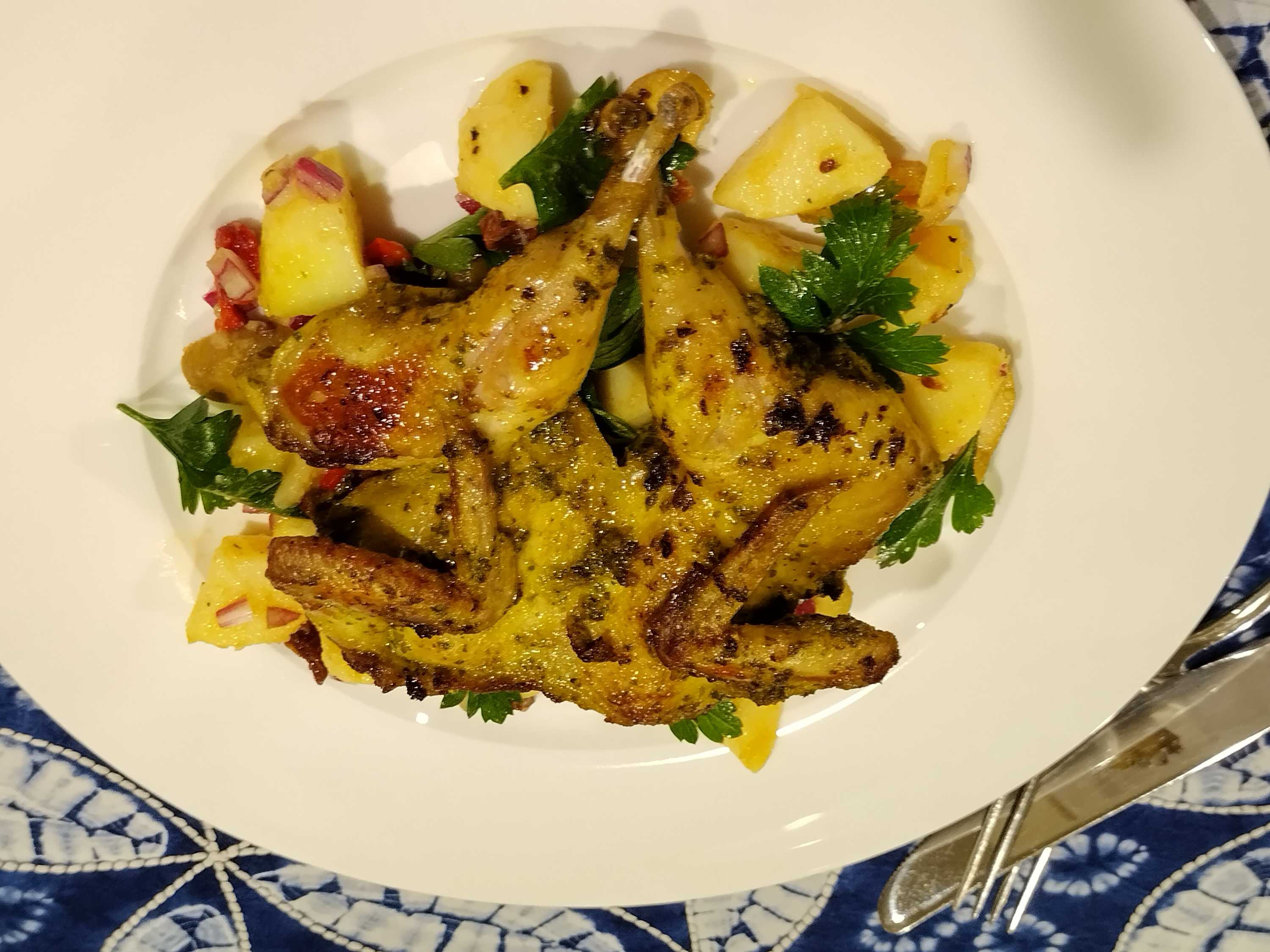 Marinated Quail with Potato and Olive Salad - ABC News