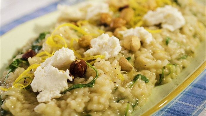 Lemon, Rocket and Ricotta Risotto with Roasted Hazelnuts - ABC News