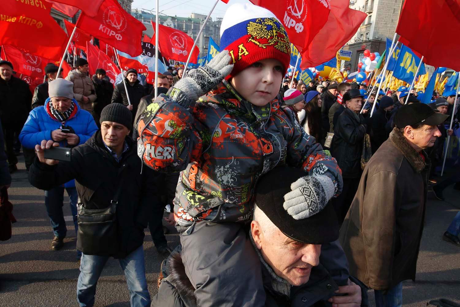 Russia's Unity Day march a show of defiance over Ukraine - ABC News