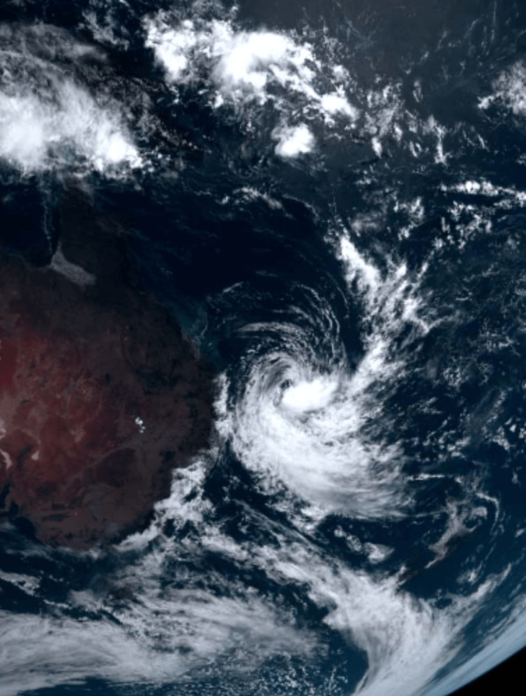 The view from space of Cyclone Alfred nearing Queensland, NSW ...
