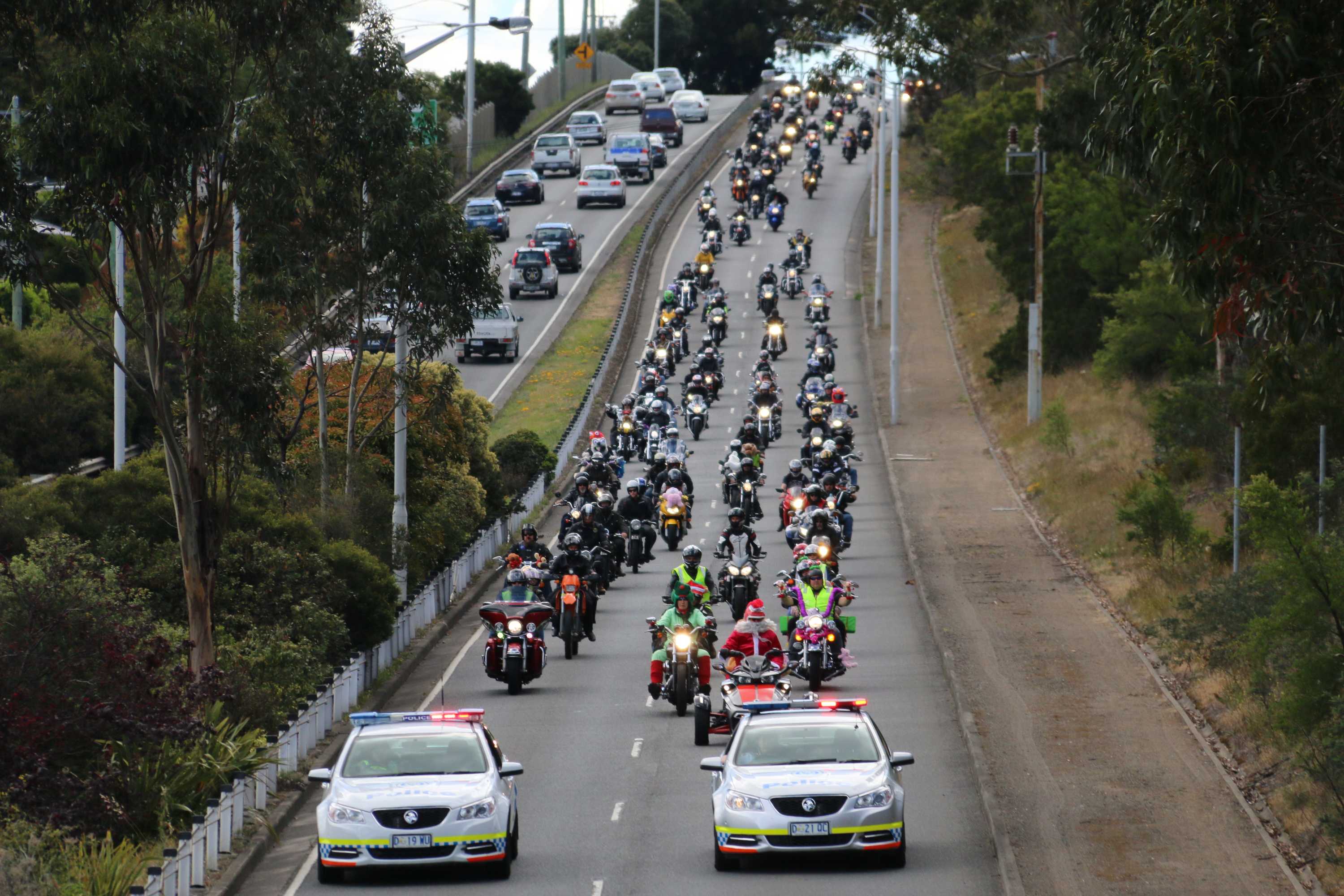 Motorcycle riders rev up to deliver Christmas presents in Tasmania's ...