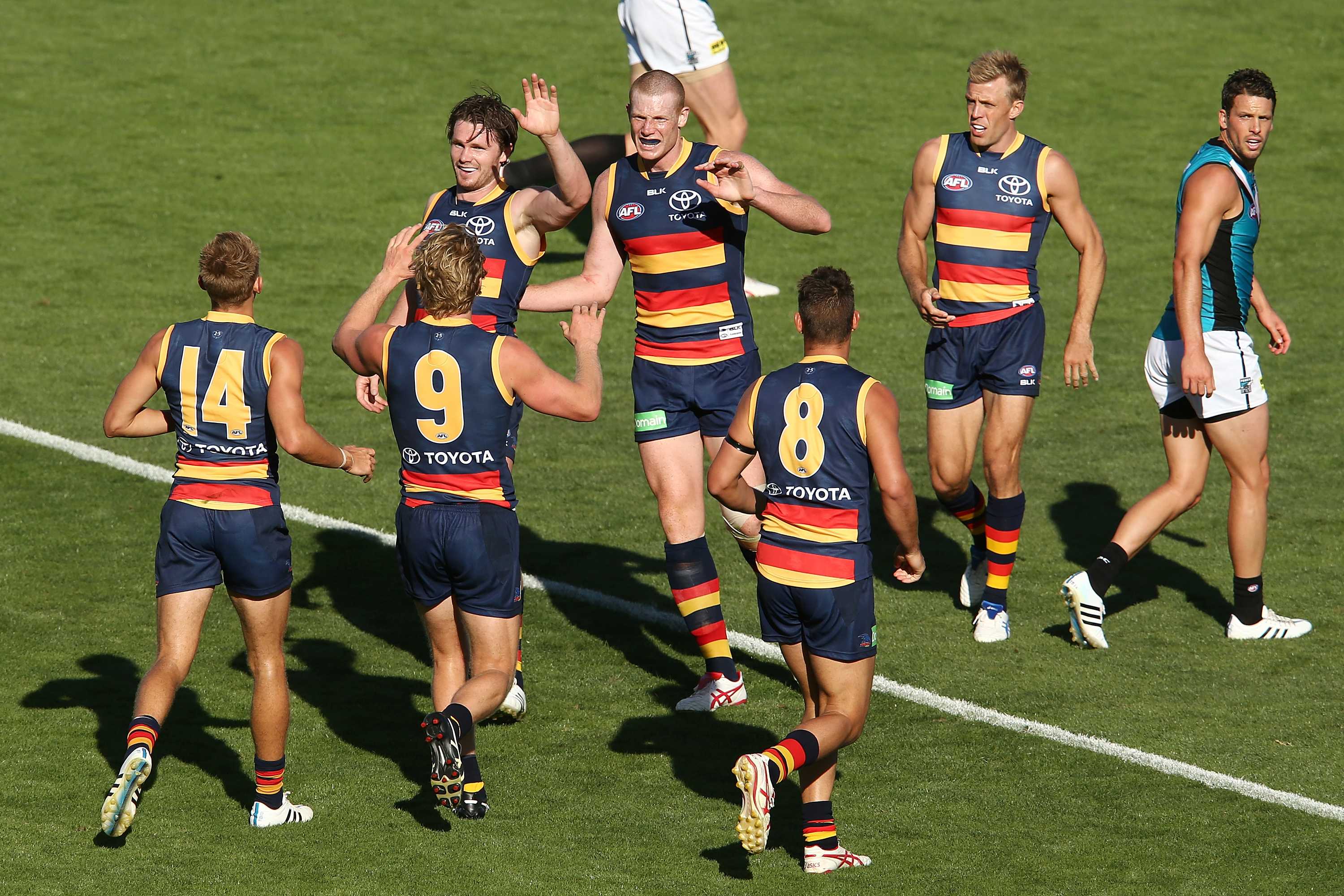 Adelaide Crows beat rivals Port Adelaide by 24 points at Football Park ...